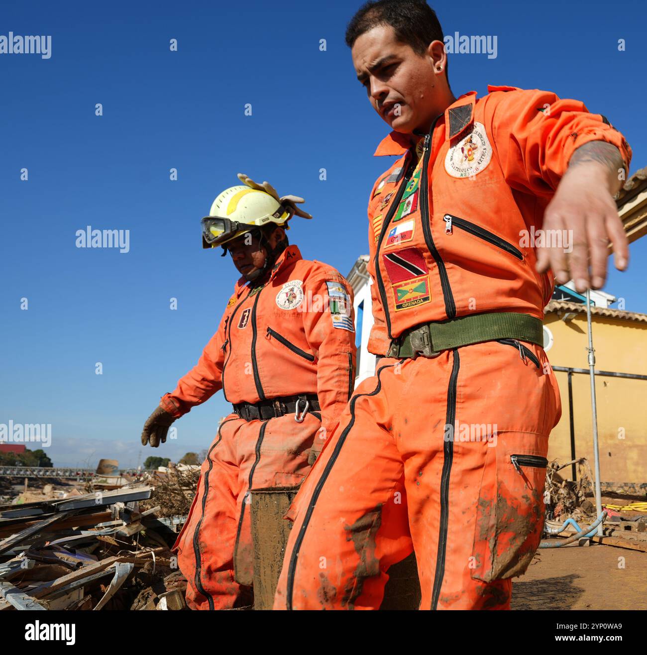 Picaña, Spain - November 27, 2024. The "Brigada de Rescate Topos ...