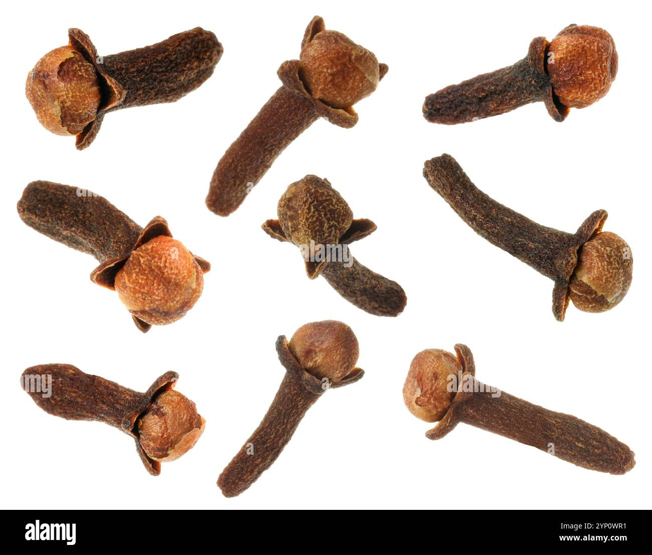 Fragrant clove buds isolated on white, set Stock Photo - Alamy