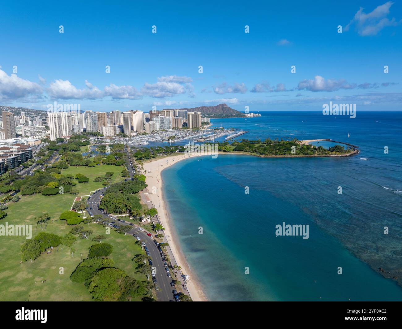 Ala Moana Beach Park, Waikiki, Honolulu,Oahu, Hawaii Stock Photo - Alamy
