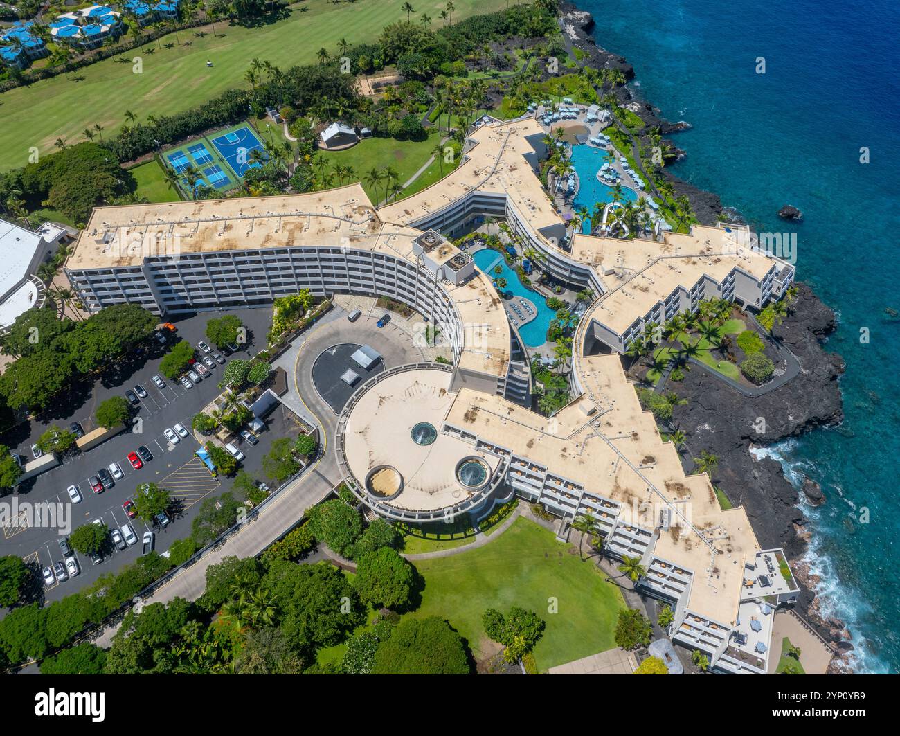 Outrigger Kona Resort & Spa, Keahou Bay, Kailua-Kona, Kona, Island of Hawaii Stock Photo - Alamy