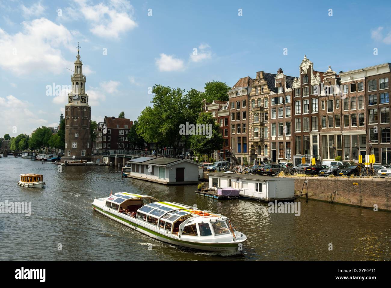 09.08.2024, Netherlands, North Holland, Amsterdam - Excursion boat in ...