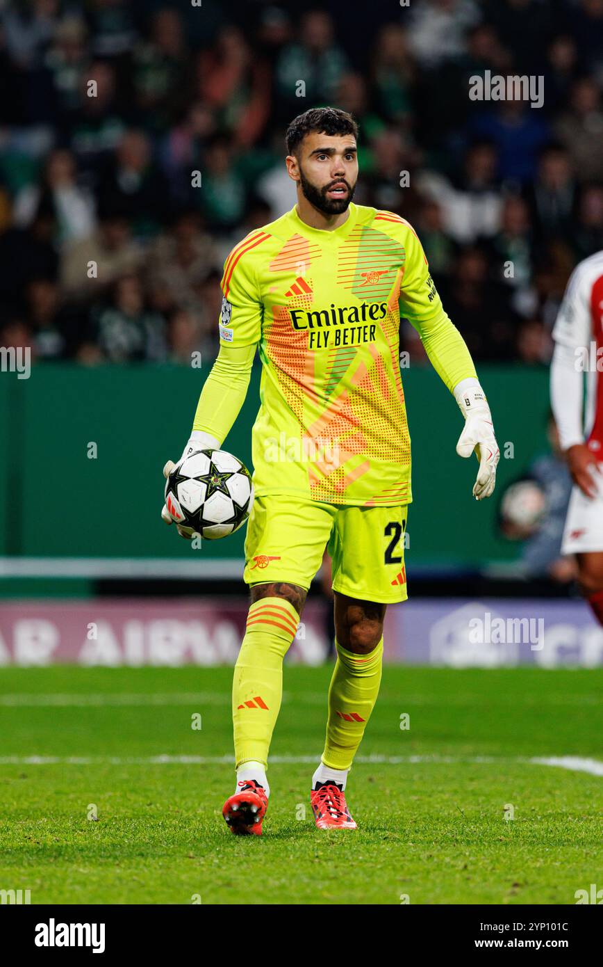 David Raya seen during UEFA Champions League game between teams of ...