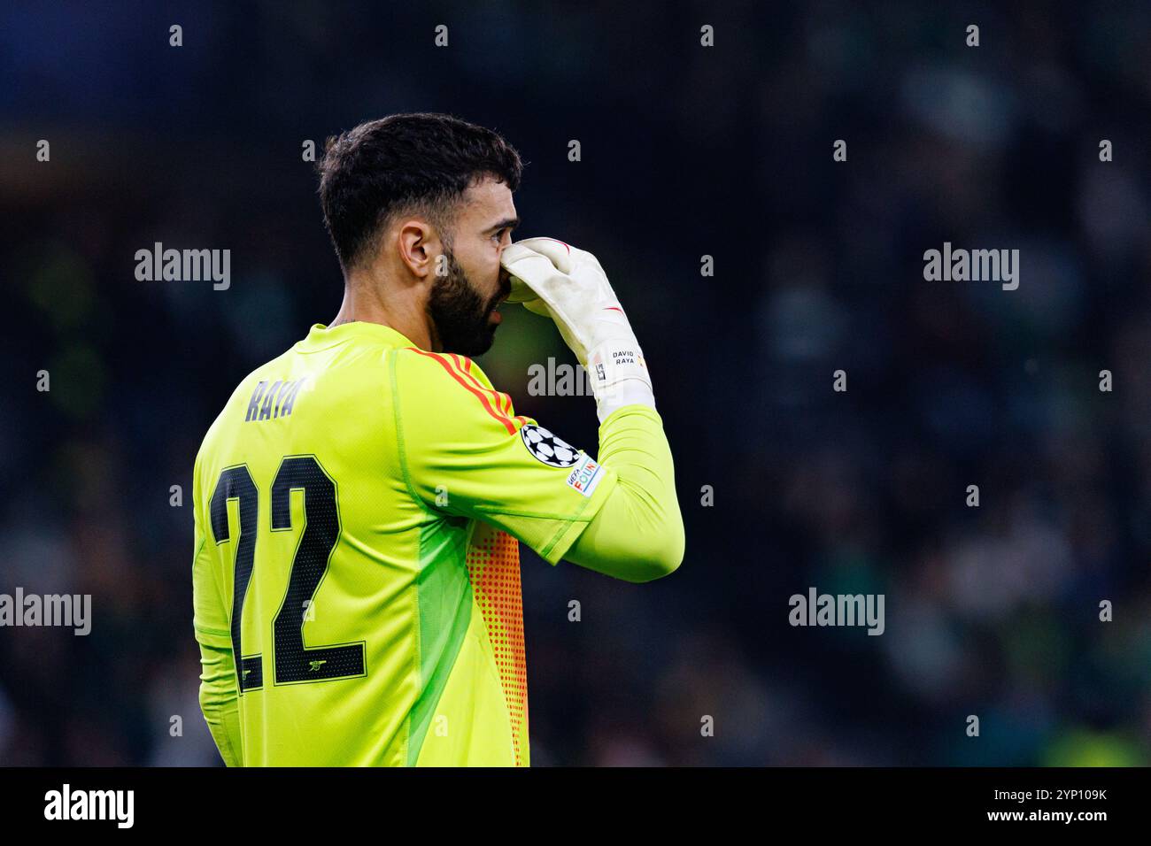 David Raya seen during UEFA Champions League game between teams of ...