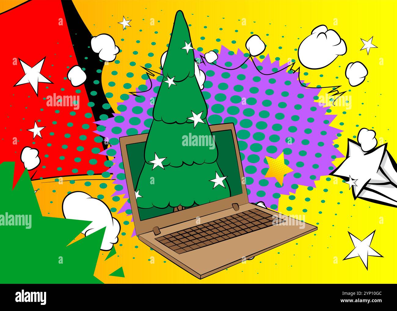 Evergreen display Stock Vector Images - Alamy