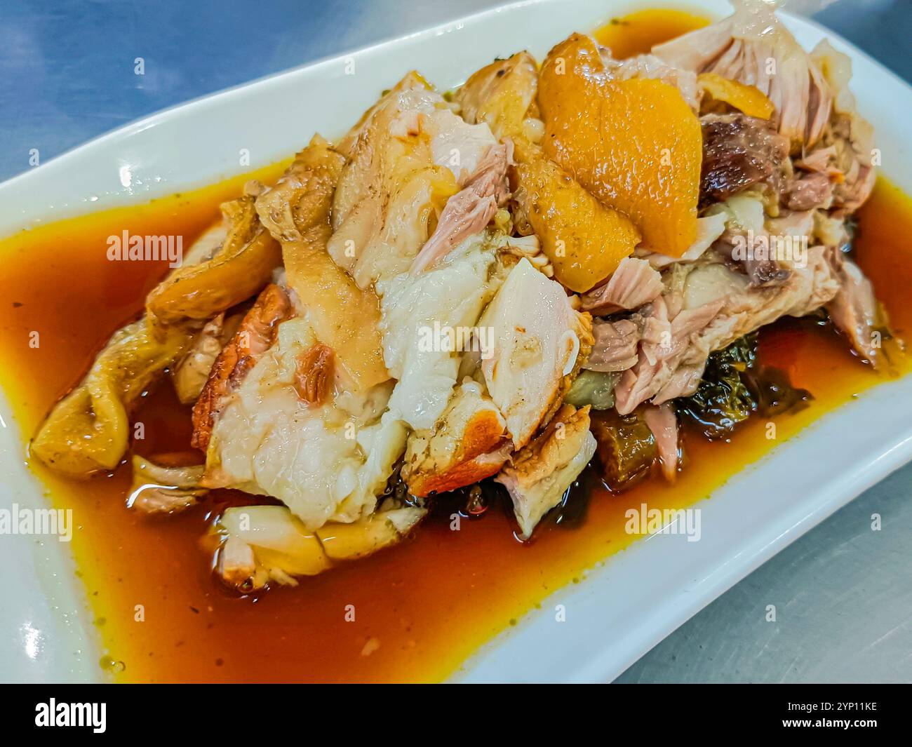 Stewed pork leg, chinese food style and popular in Thailand, not spicy ...
