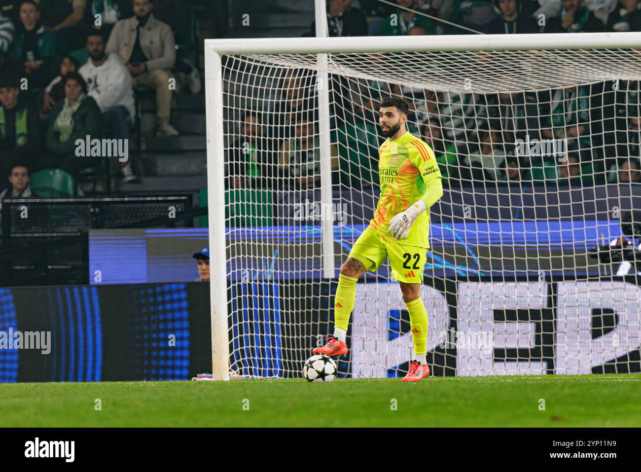 David Raya seen during UEFA Champions League game between teams of ...