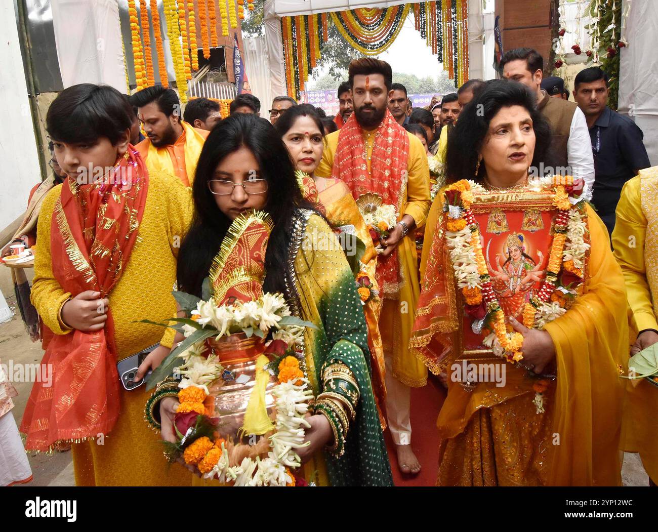 Patna, India. 27th Nov, 2024. PATNA, INDIA - NOVEMBER 27: Lok Janshakti ...