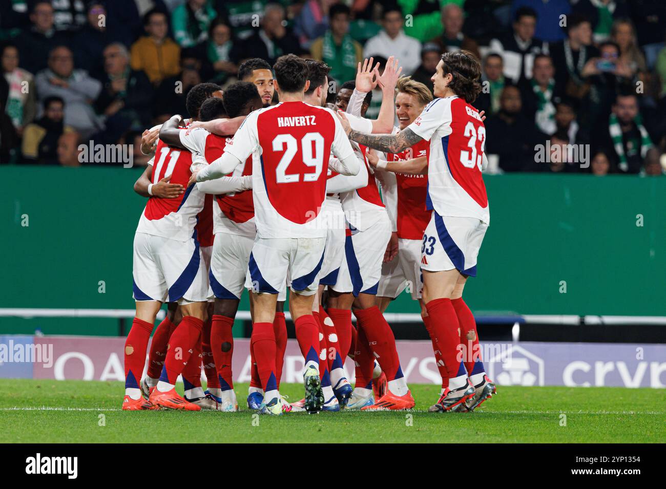 Gabriel Martinelli seen celebrating after scoring goal during UEFA ...