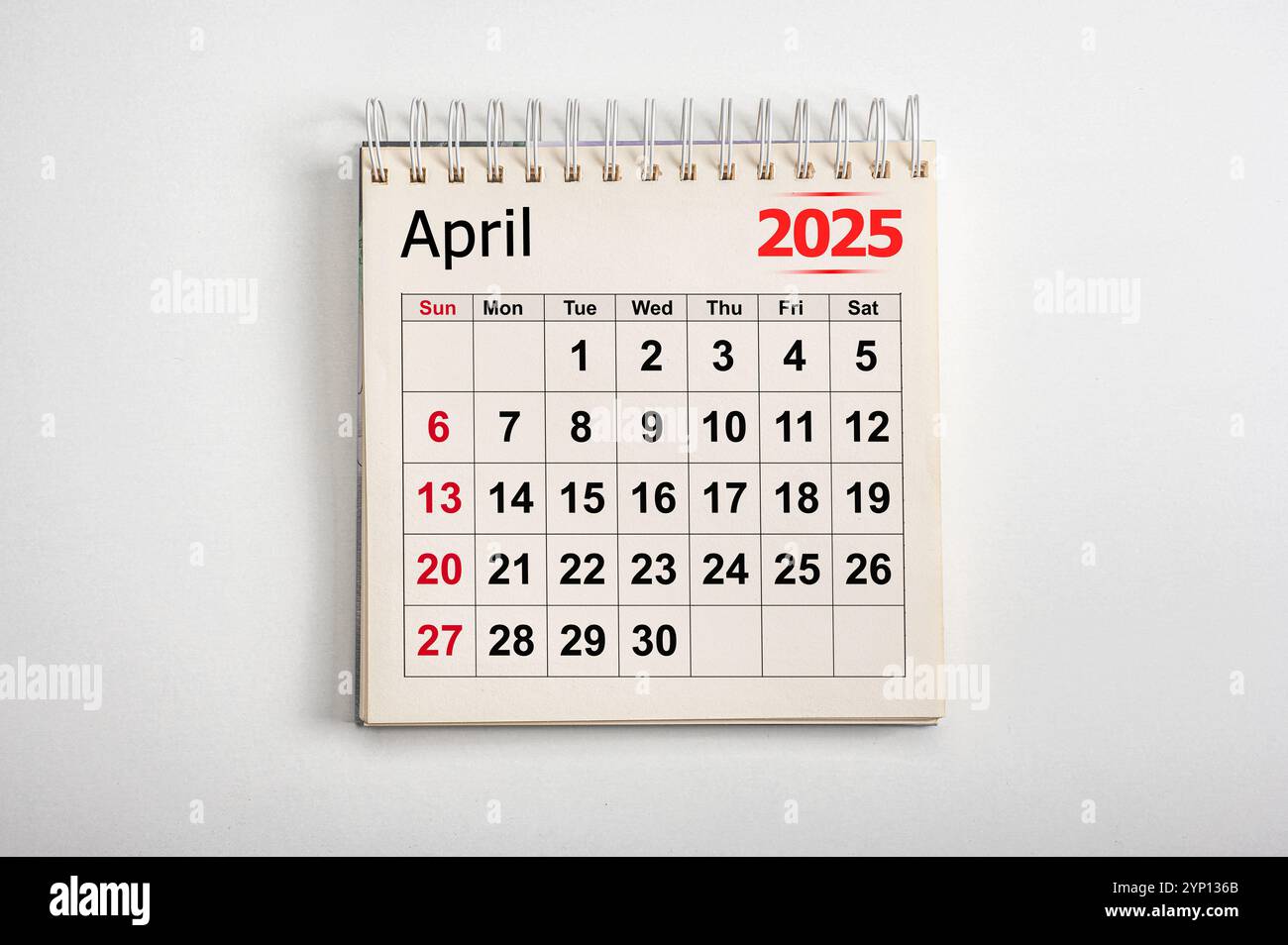 April 2025. Resolution, strategy, solution, goal, business and holidays ...