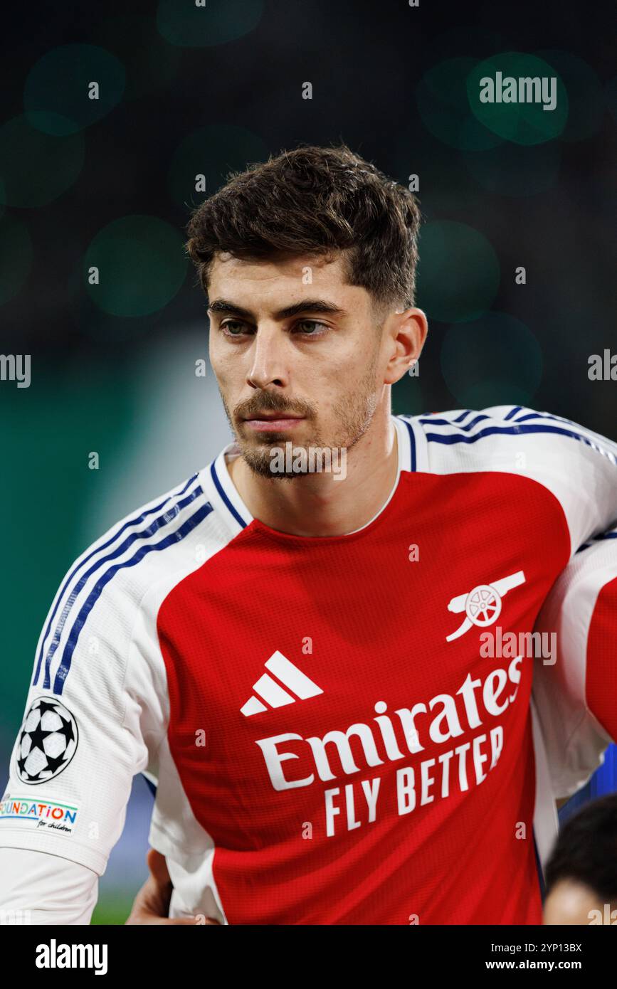 Kai Havertz seen during UEFA Champions League game between teams of ...