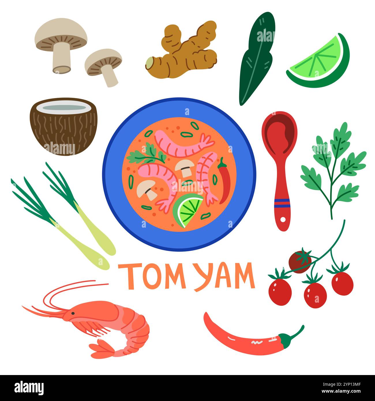 Colorful asian style meal Stock Vector Images - Alamy