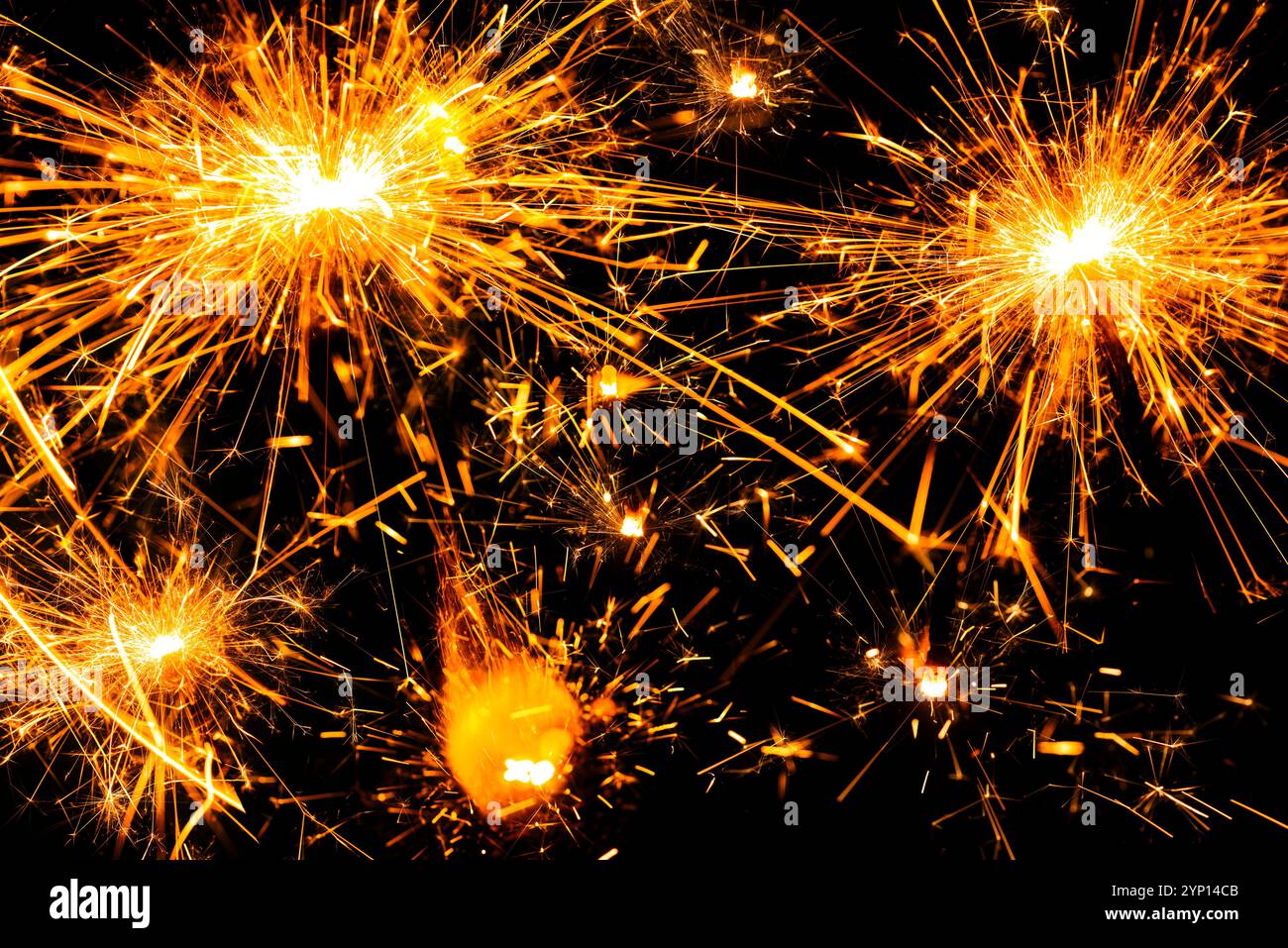 Sparkler spark. Firework spark or bengal light sparkler. New Year ...