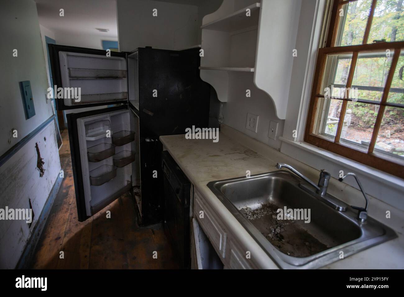The kitchen in the flood-damaged home of John and Jenny Mackenzie is ...