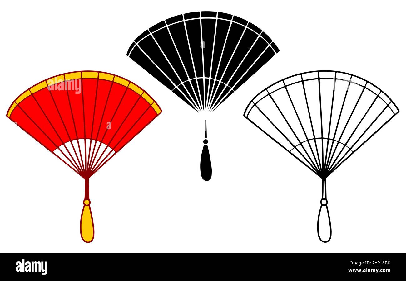 Foldable hand fan Stock Vector Images - Alamy