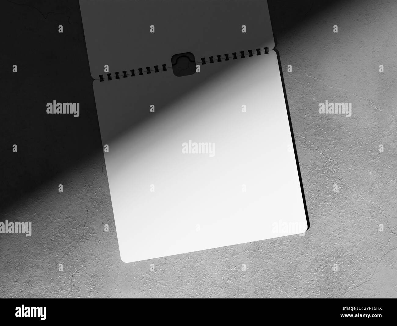 White Blank Flay Lay Calendar 3D Mockup in Realistic Background with ...
