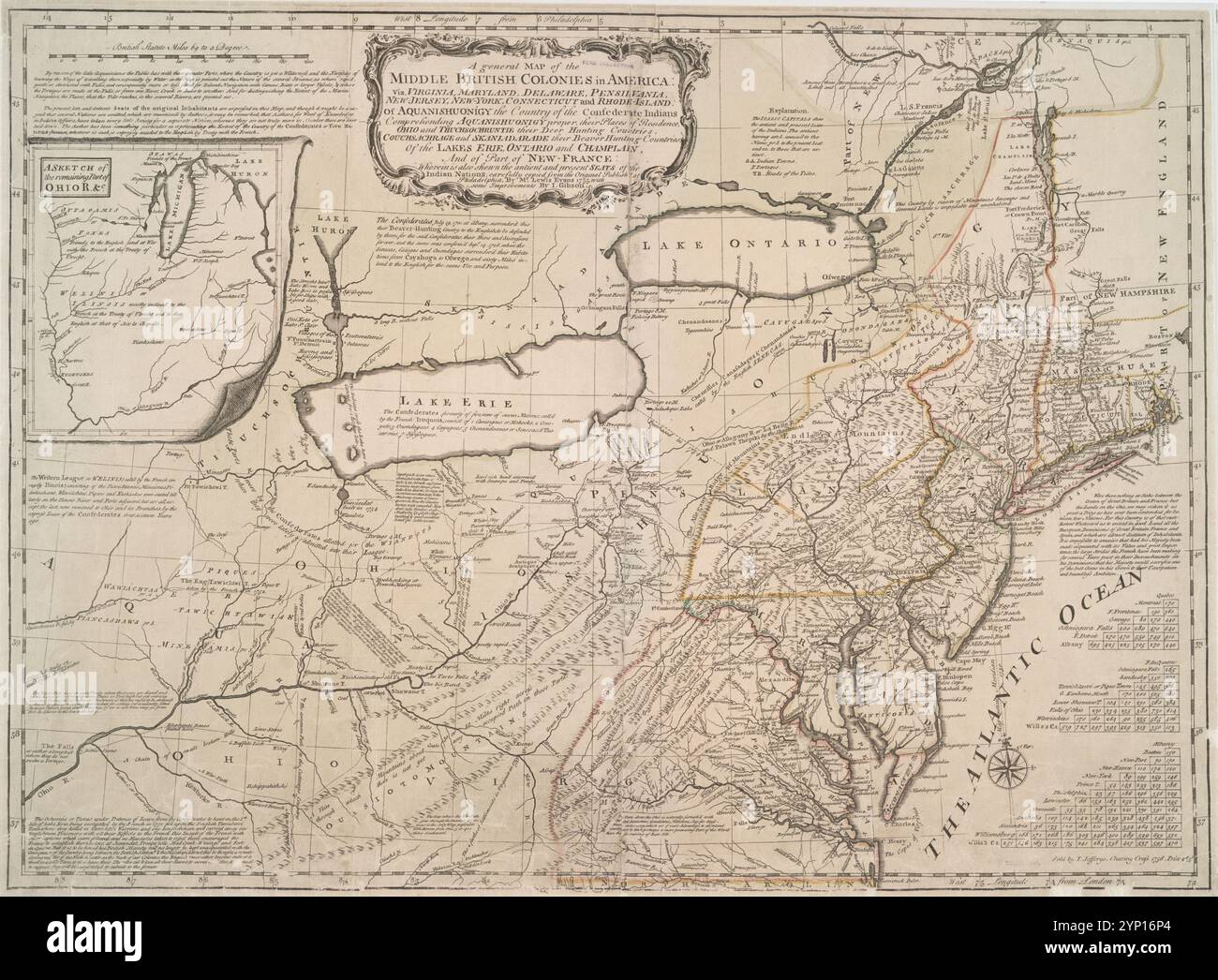 A general map of the middle British colonies in America: viz. Virginia ...