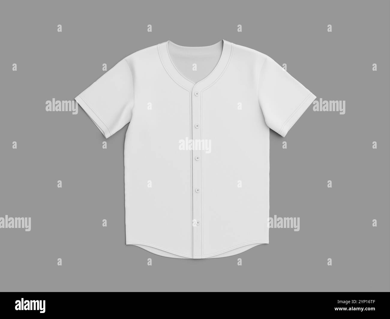 Flat Lay White Blank Jersey Mockup 3D Render Stock Photo - Alamy