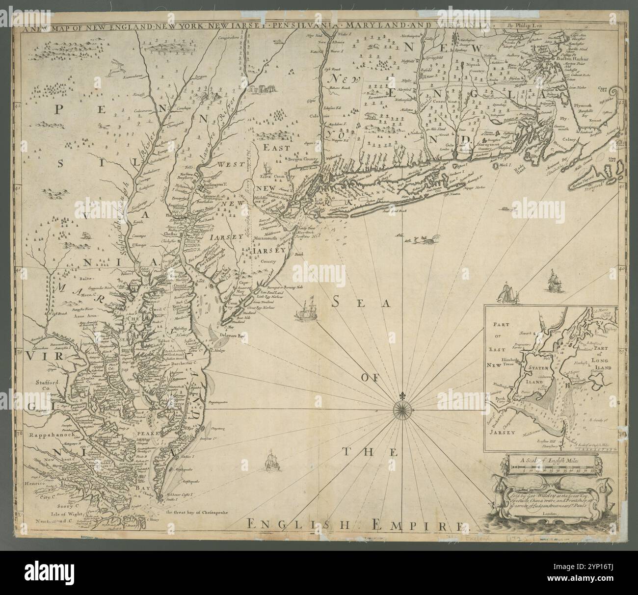 A new map of New England, New York, New Iarsey, Pensilvania, Maryland ...