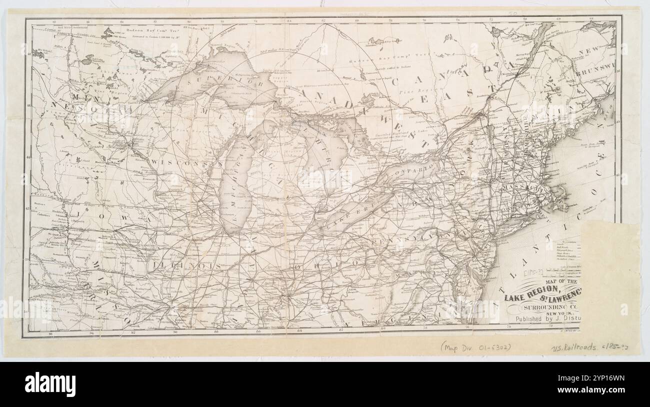 Map of the Lake Region, St. Lawrence Valley and surrounding country ...