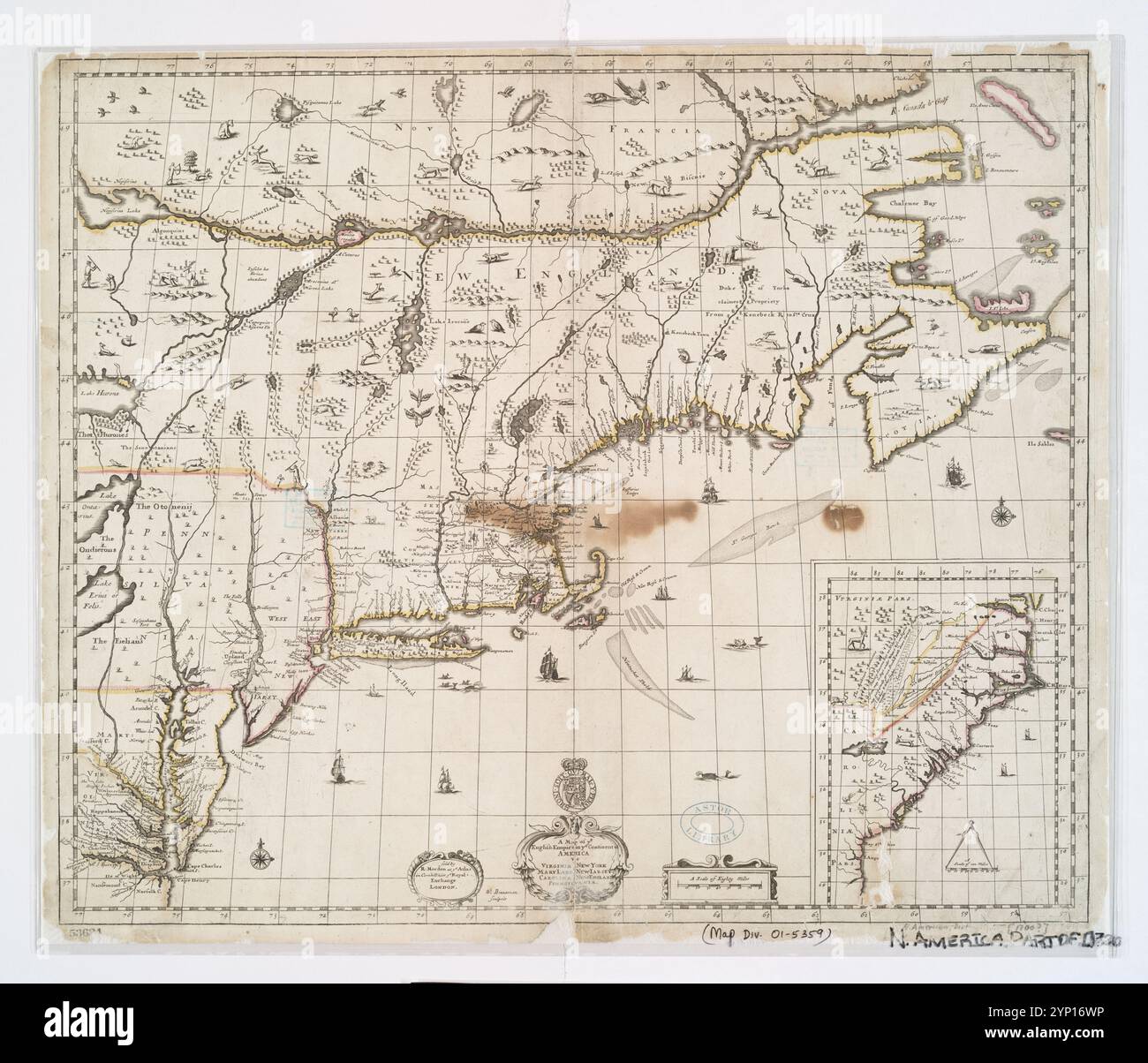 Early colonies map hi-res stock photography and images - Alamy