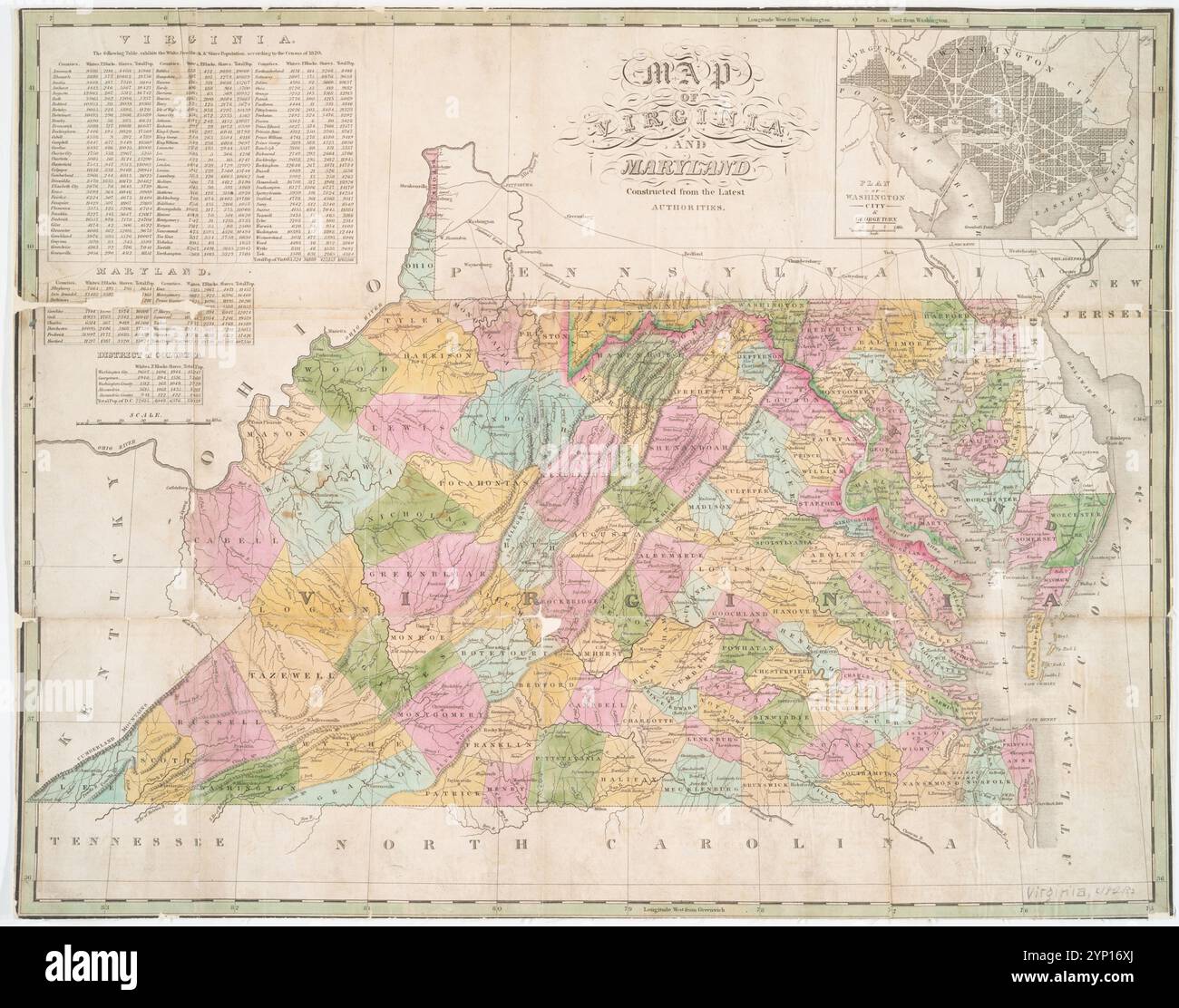Map of Virginia and Maryland, constructed from the latest authorities ...