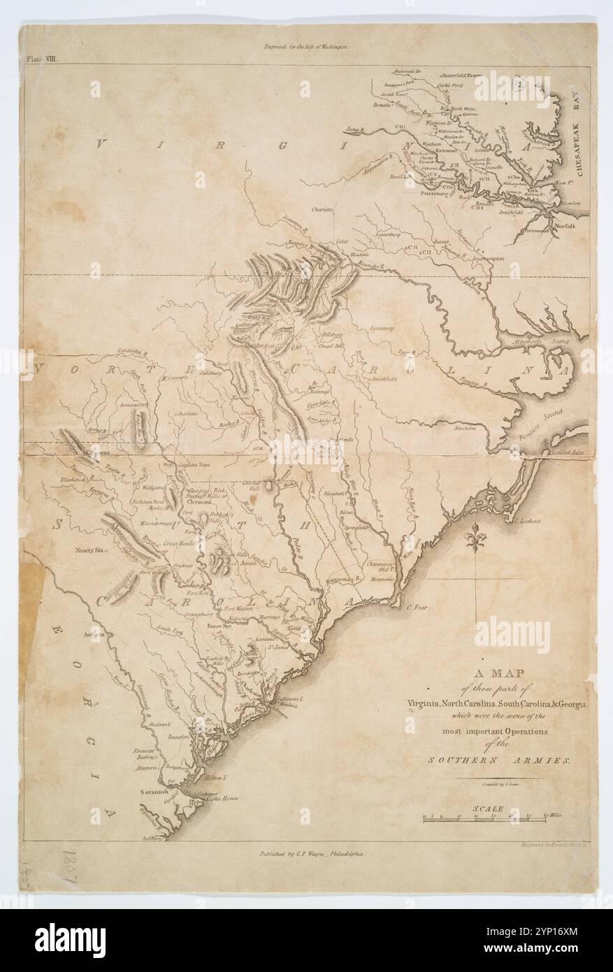 A map of those parts of Virginia, North Carolina, South Carolina & Georgia which were the scenes ...