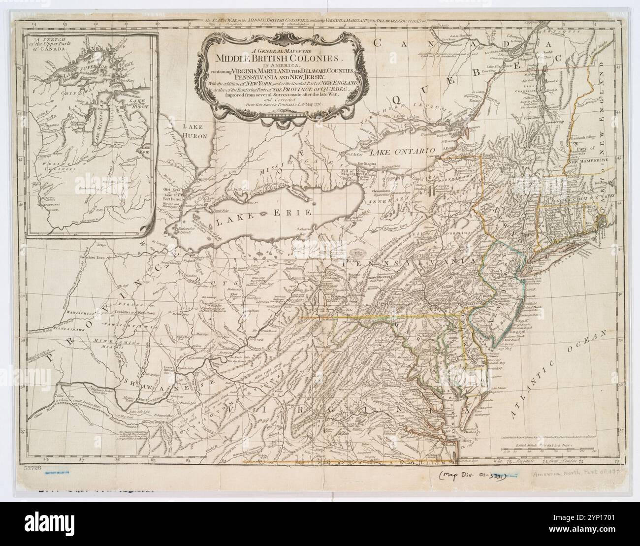 A general map of the middle British colonies, in America: containing ...