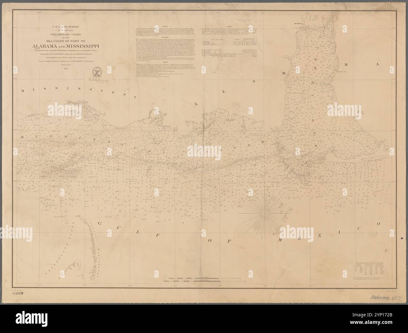 Preliminary chart of the sea coast of part of Alabama and Mississippi ...