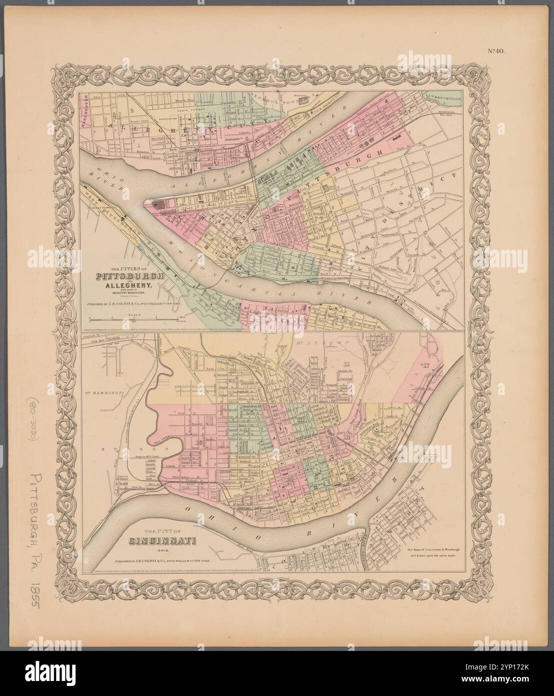 The cities of Pittsburgh and Allegheny, with parts of adjacent boroughs ...
