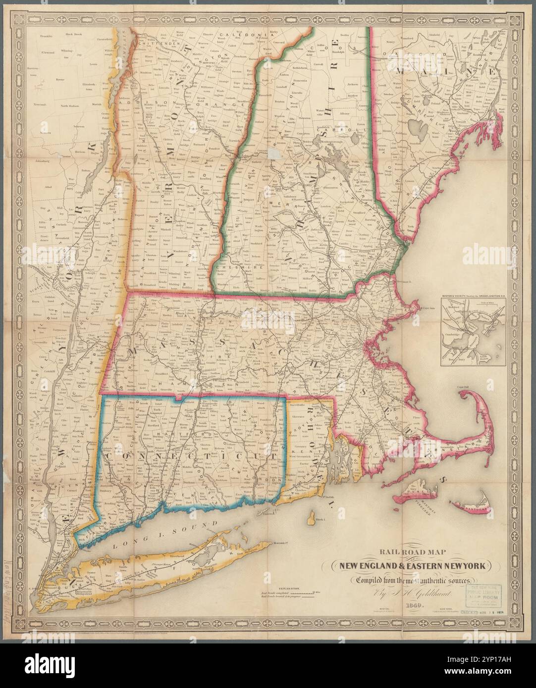 Railroad map of New England & eastern New York: compiled from the most ...