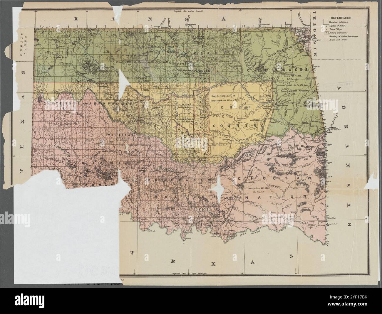 Indian territory maps hi-res stock photography and images - Alamy