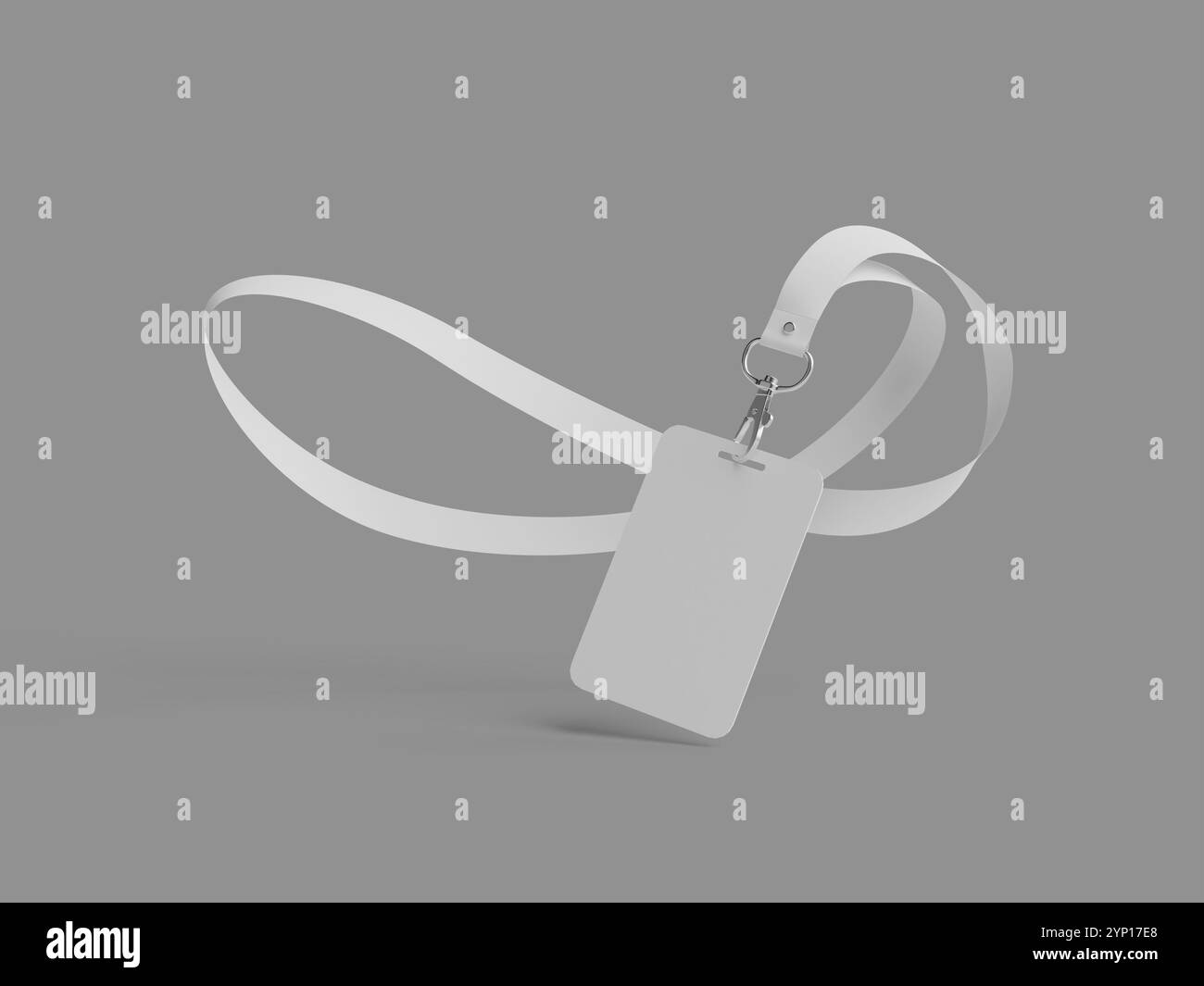 ID Card Badge Lanyard 3D Rendered Mockup Stock Photo - Alamy