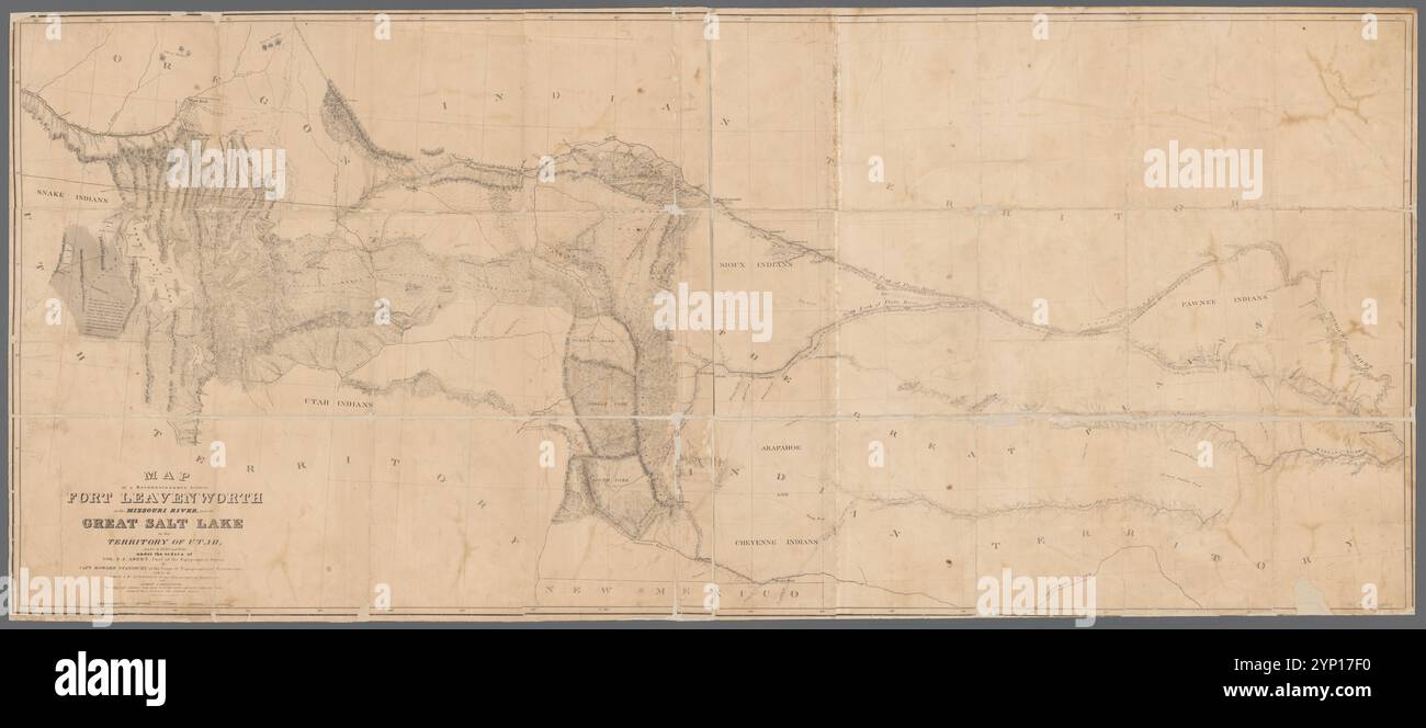 Map of a reconnoissance between Fort Leavenworth on the Missouri River ...