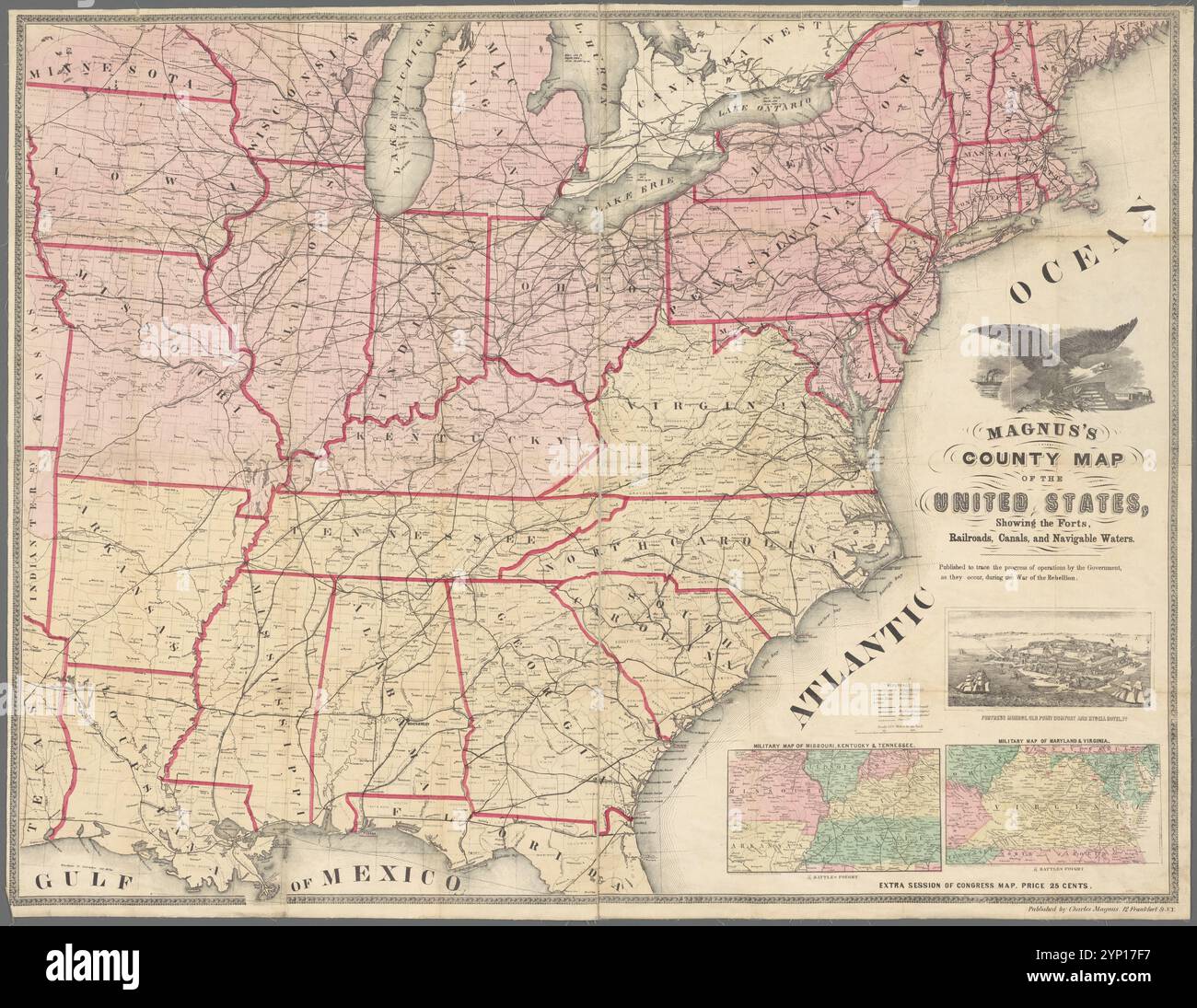 Magnuss county map hi-res stock photography and images - Alamy