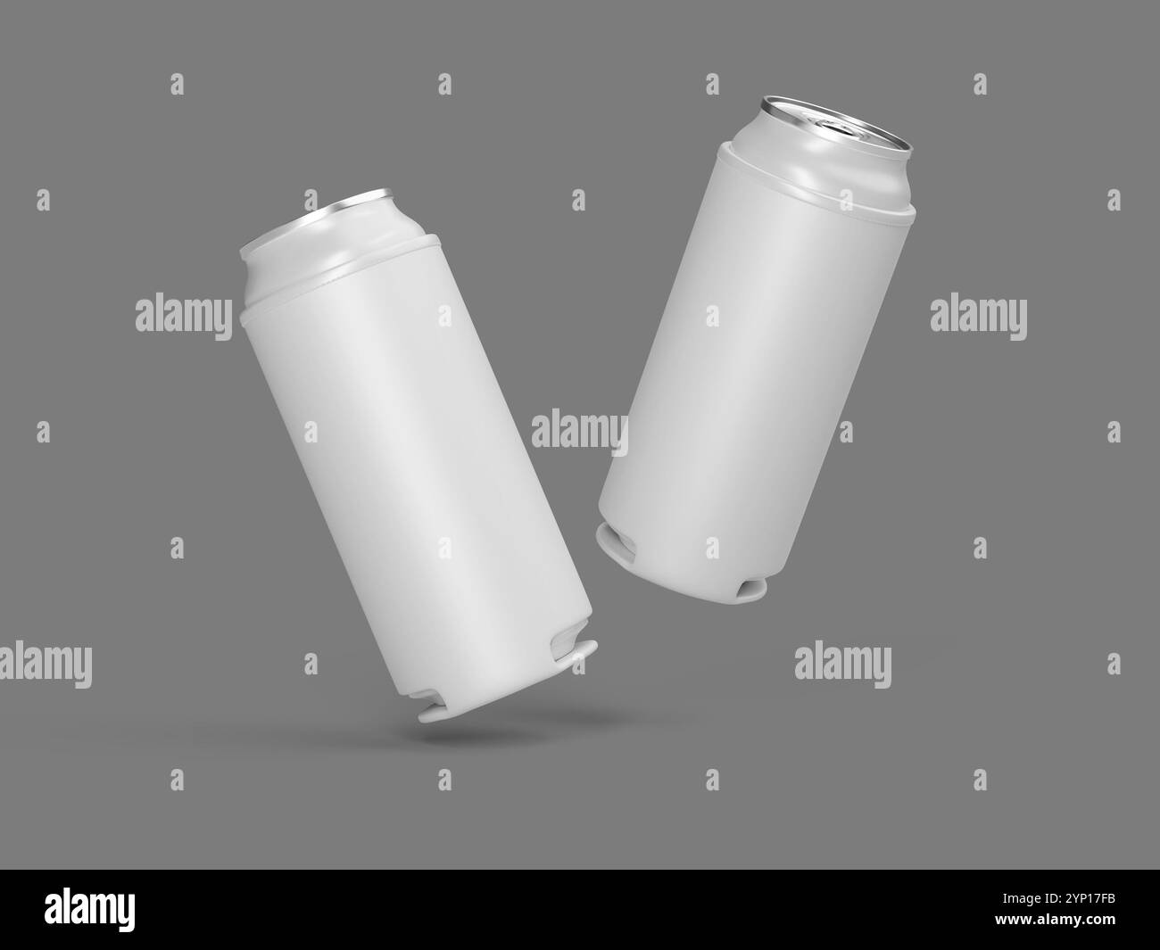 White Blank Floating Koozie Can Cooler 3D Mockup in Grey Background ...