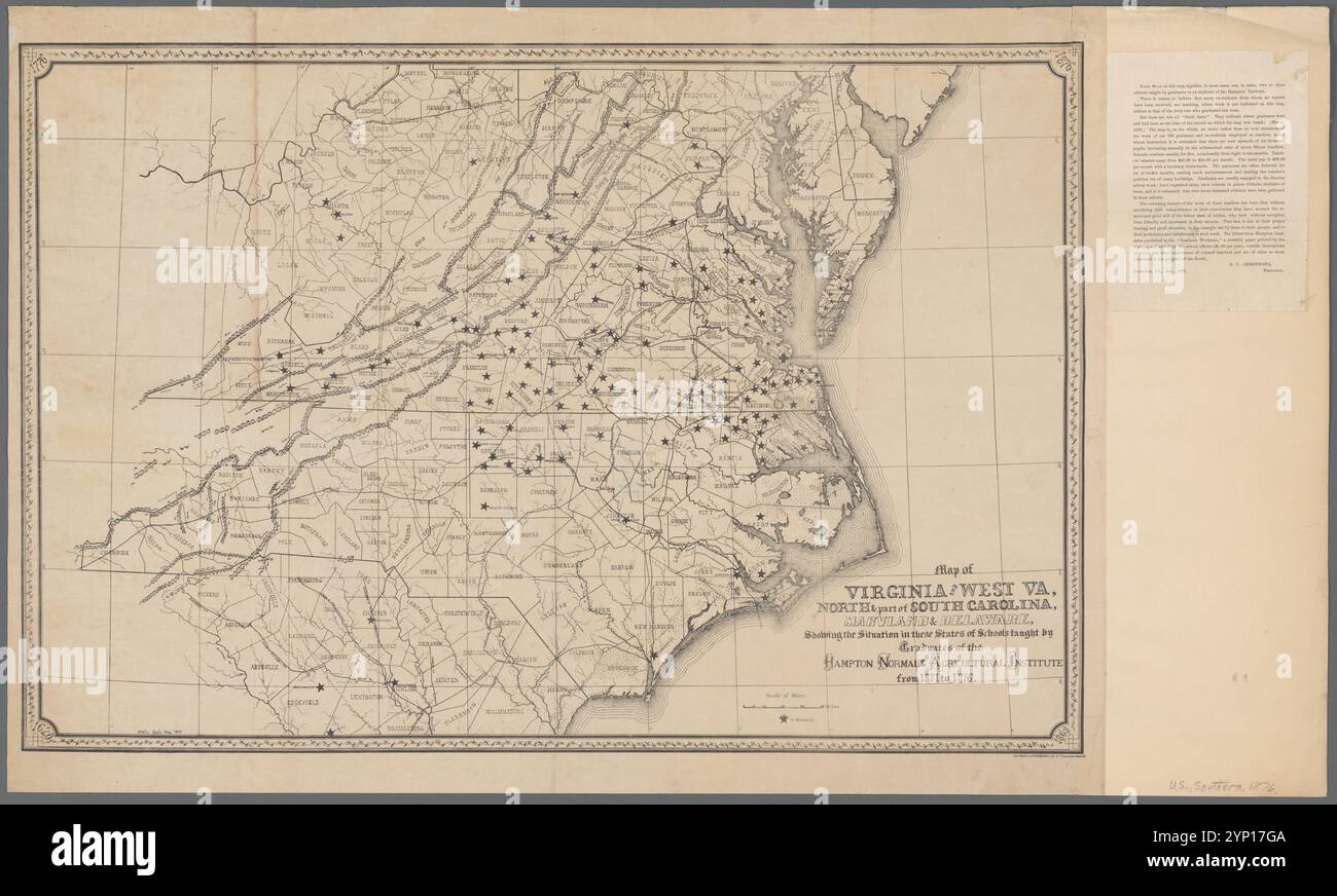 Map of Virginia and West Va., North & part of South Carolina, Maryland ...