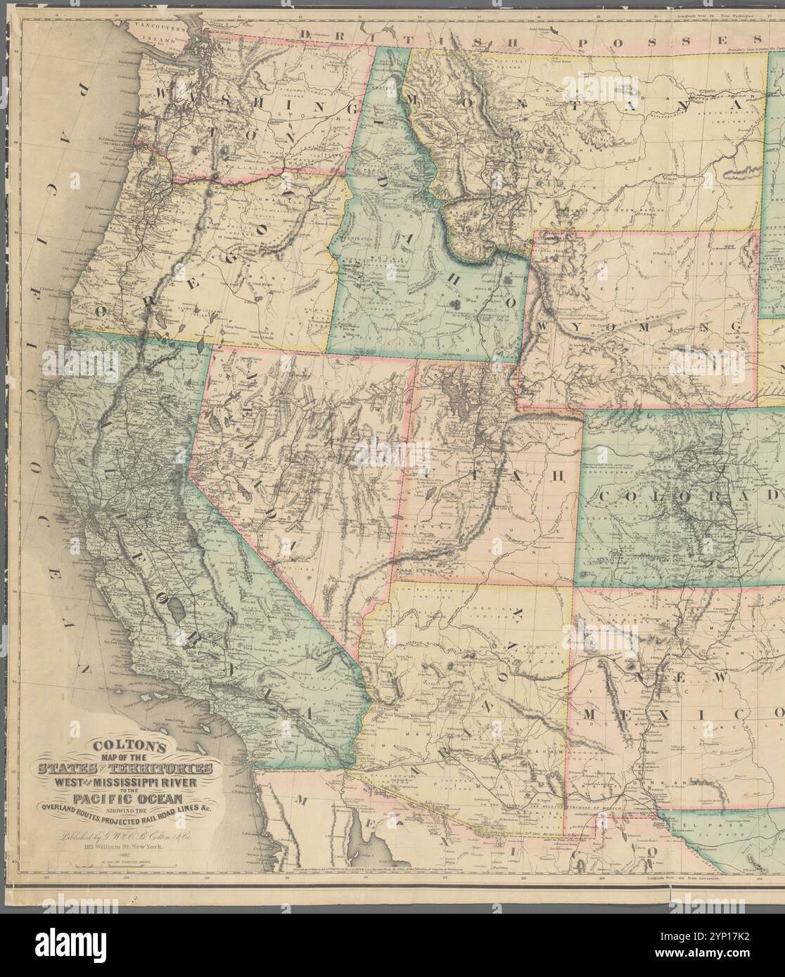 Colton's map of the states and territories west of the Mississippi ...