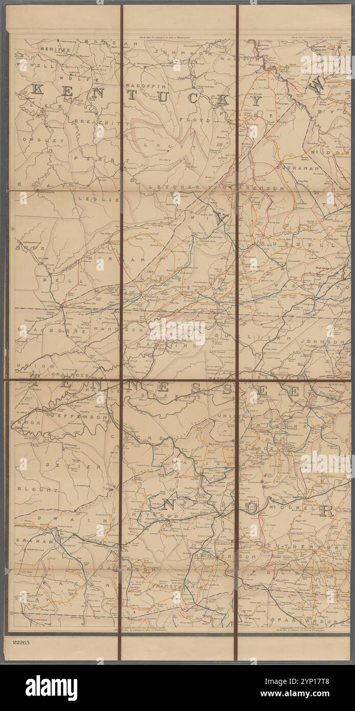 Post route map of the states of North Carolina and South Carolina ...