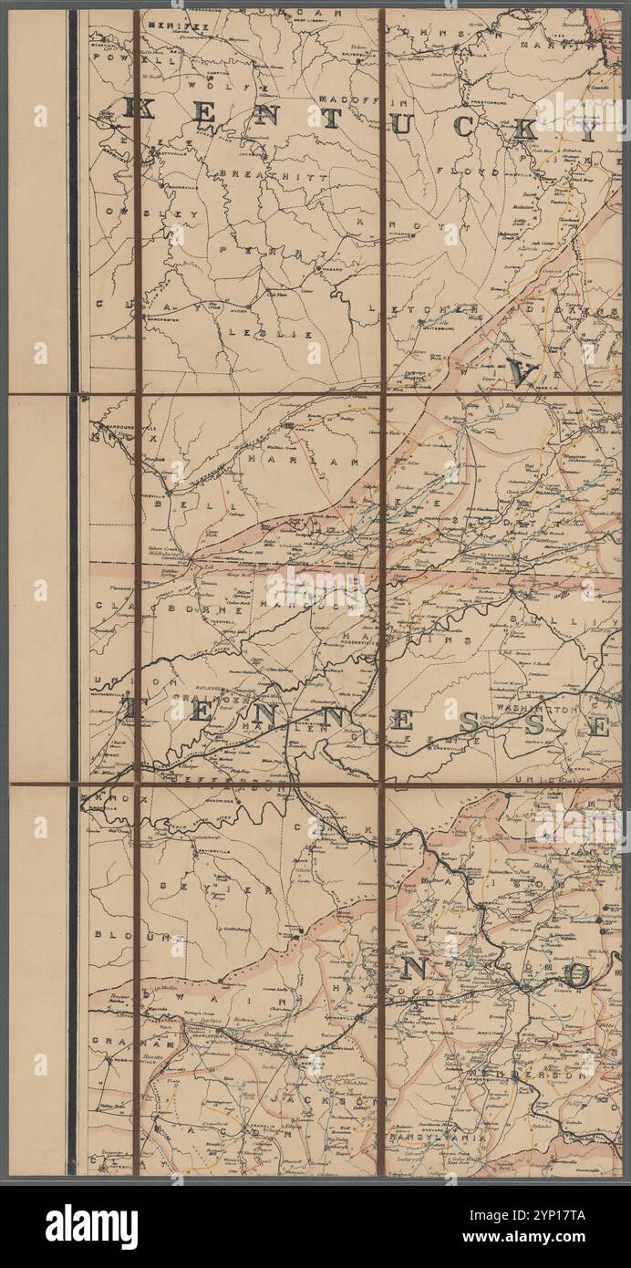 Post route map of the states of North Carolina and South Carolina ...