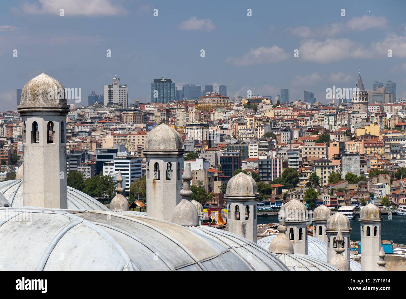 Istanbul - Turkiye. View of Istanbul city from Suleymaniye mosque ...