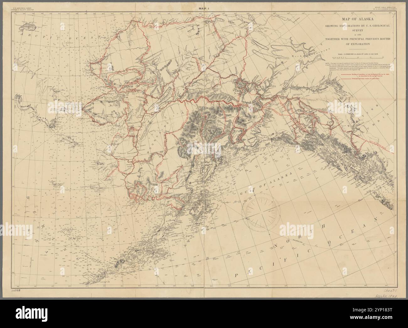 Map of Alaska : showing explorations by U.S. Geological Survey in 1898 ...