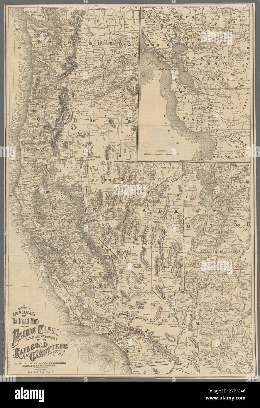 Official railroad map of the Pacific Coast : compiled expressly for the ...