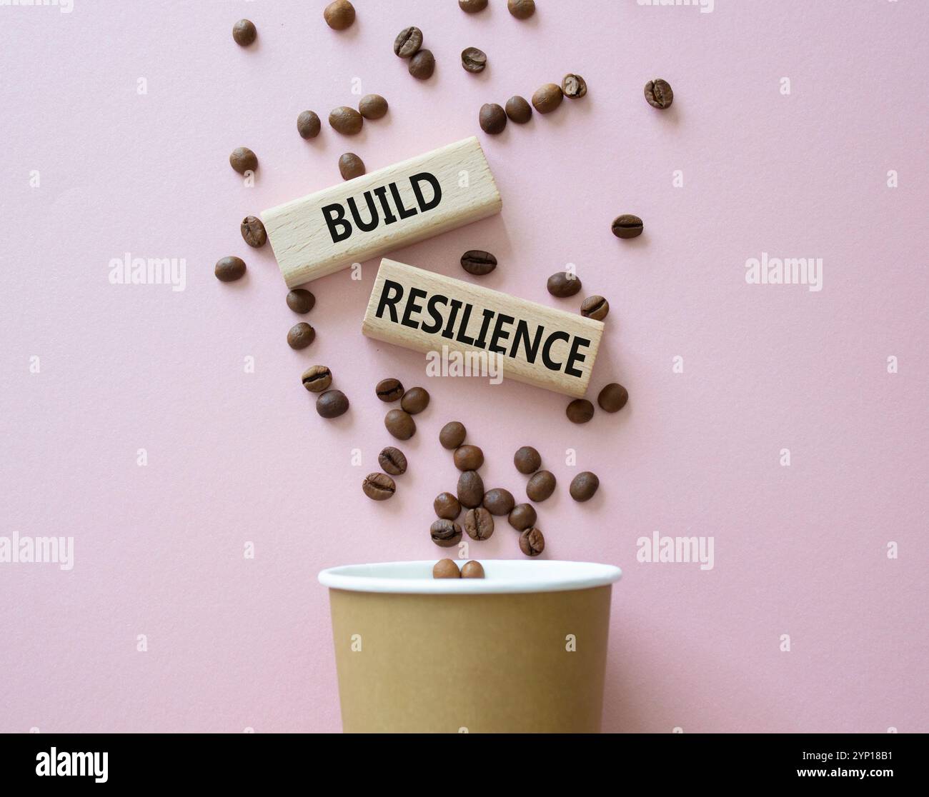Build resilience symbol. Wooden blocks with words Build resilience ...