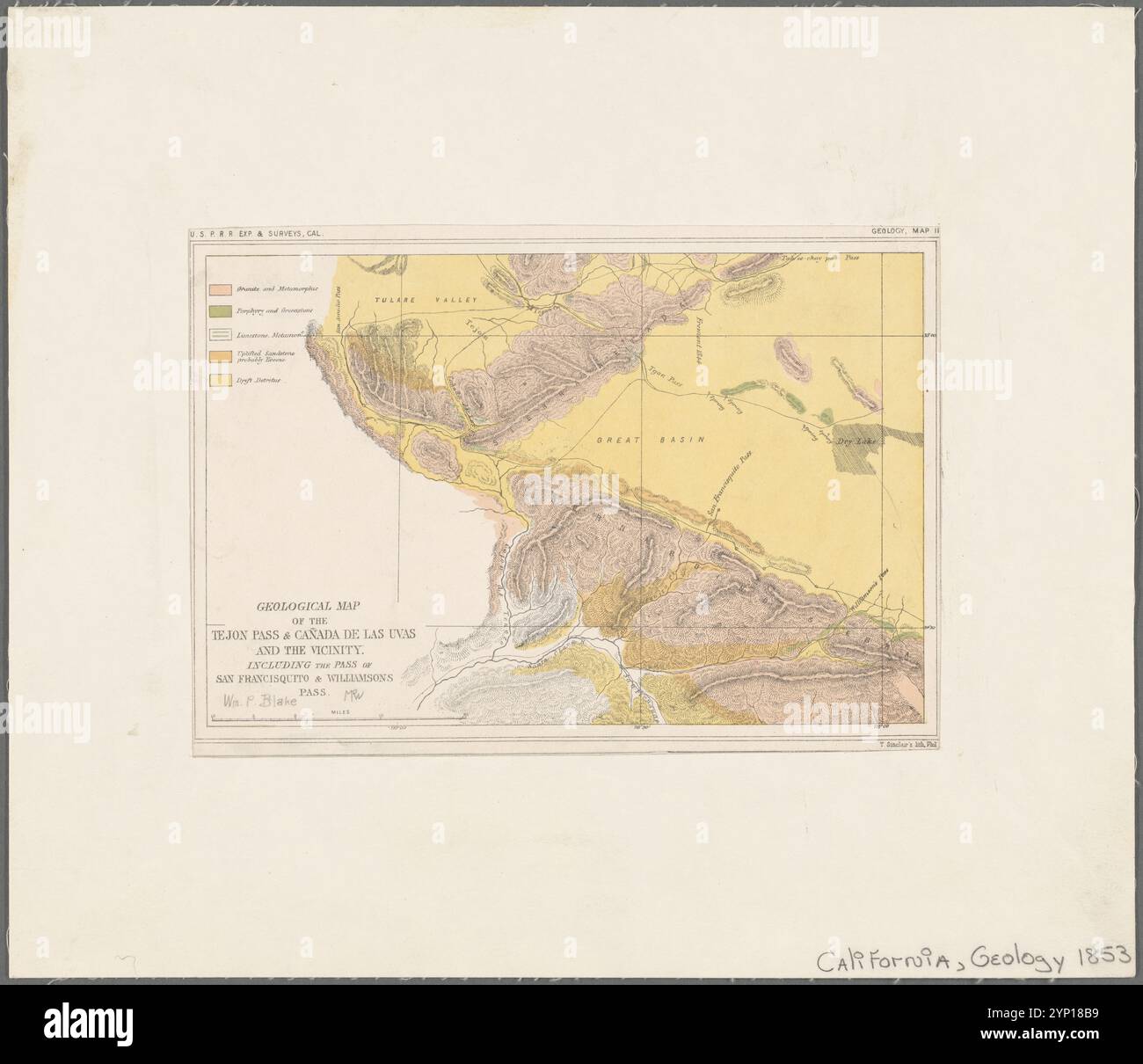 Geological map of the Tejon Pass & CaÃ±ada de las Uvas and the vicinty ...