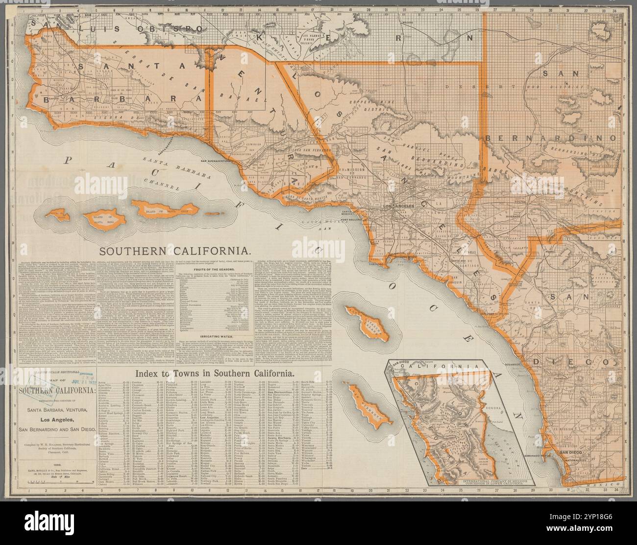 Large scale sectional map of Southern California : embracing the ...