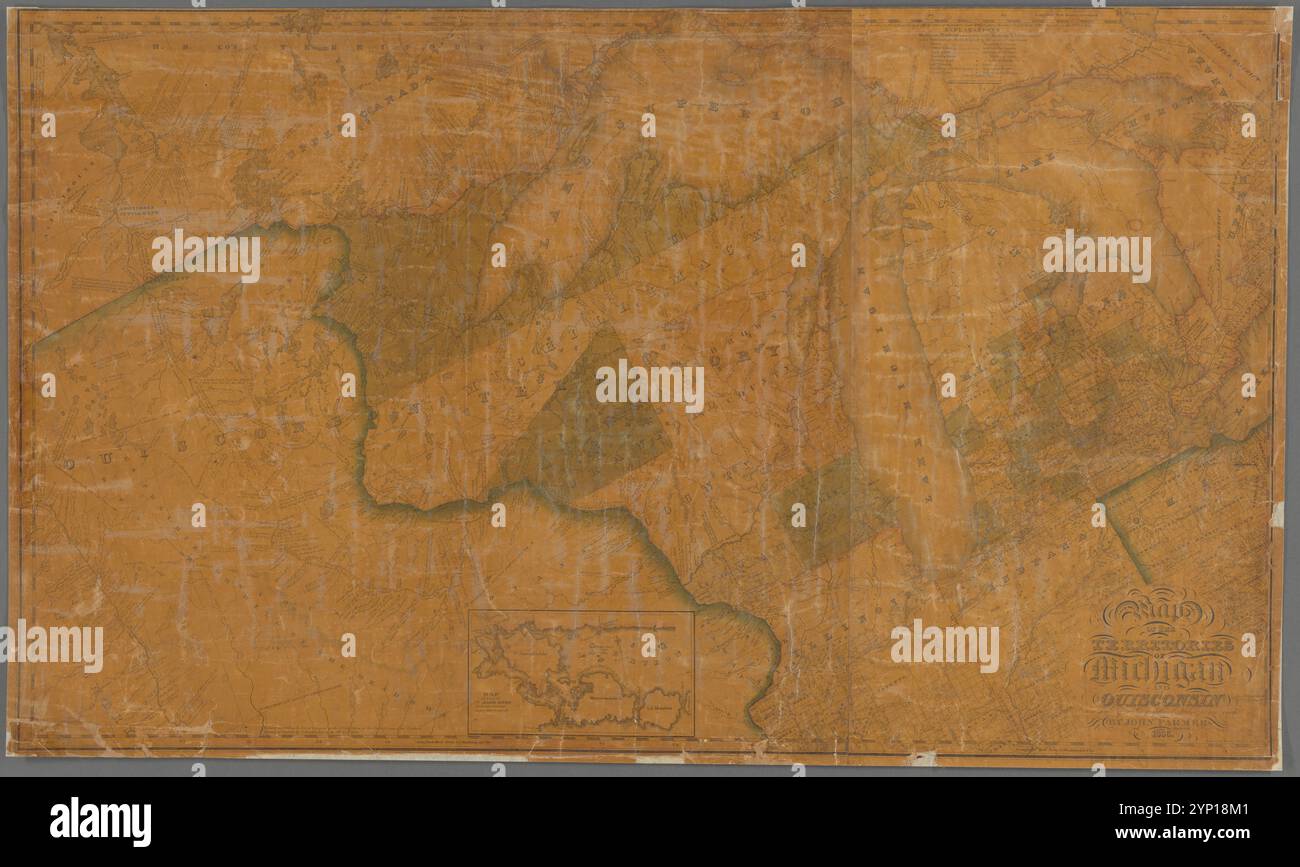 Improved map of the territories of Michigan and Ouisconsin : pronounced ...