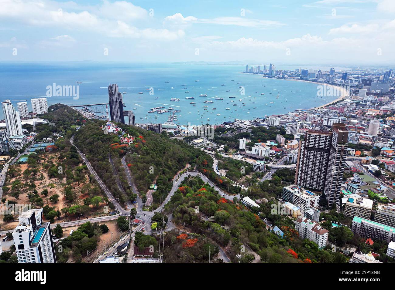Pattaya aerial view port city hi-res stock photography and images - Alamy