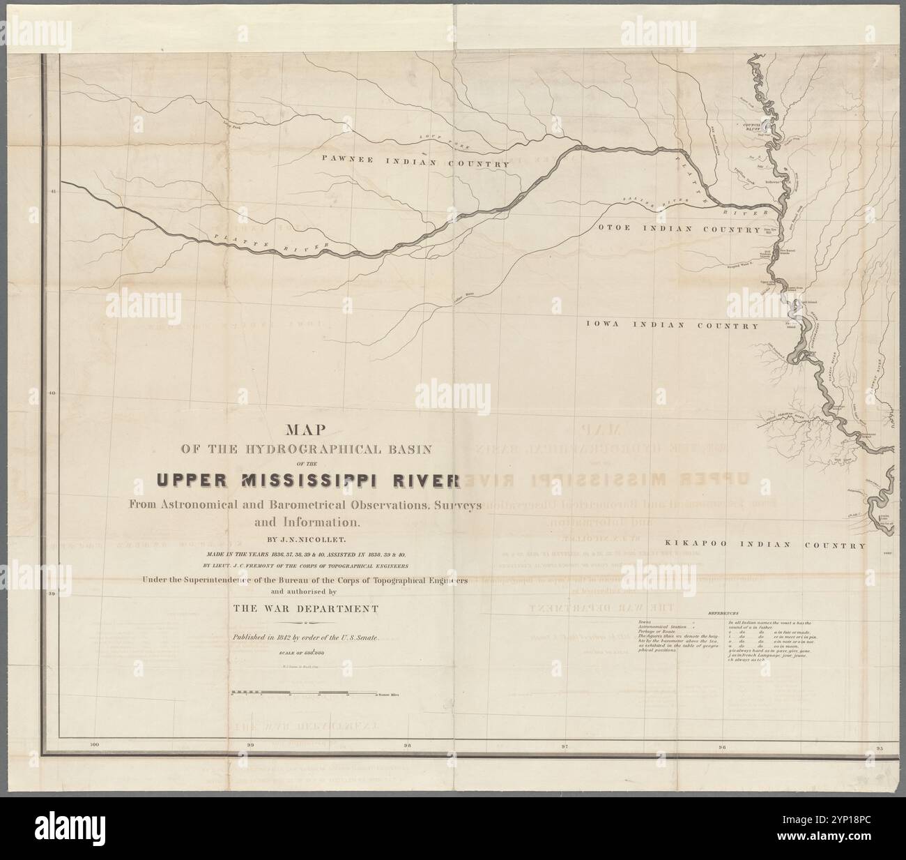 Map of the hydrographical basin of the upper Mississippi River: from ...