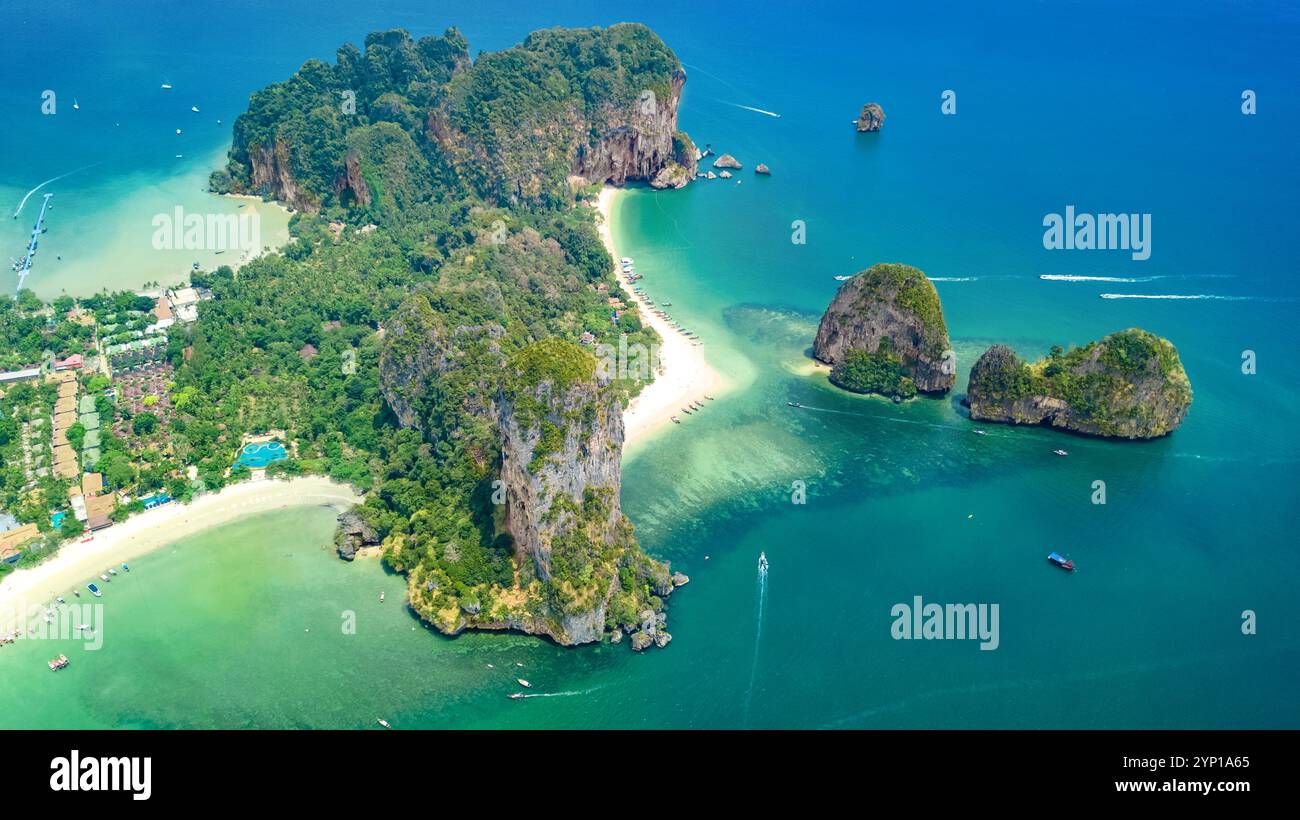 Aerial view pranang beach in hi-res stock photography and images - Alamy