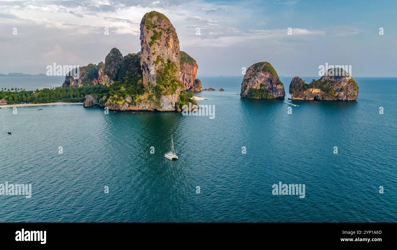 Aerial view pranang beach in hi-res stock photography and images - Alamy